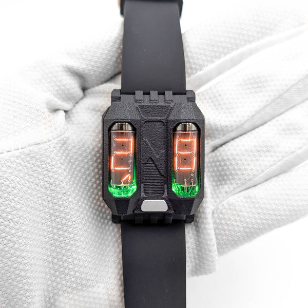 Nixie Tube Watch 'Futuristic Numitron' model 2A - NixoidStore